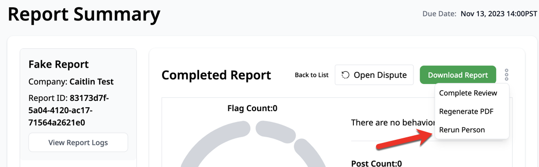 Rerunning reports – Fama Support Center